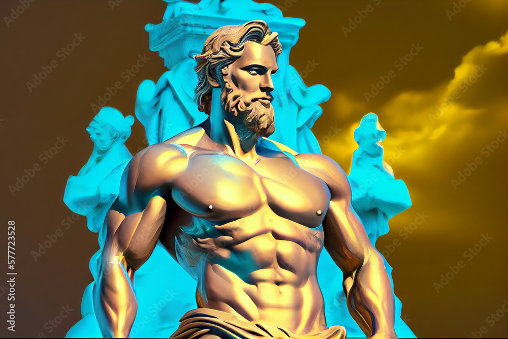 Beautiful abstract Olympian God Zeus background. Generative AI ...