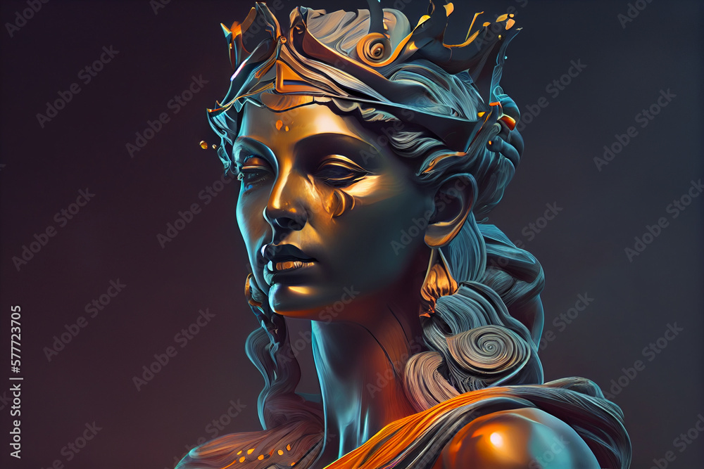 Beautiful abstract Olympian God Demeter background. Generative AI ...
