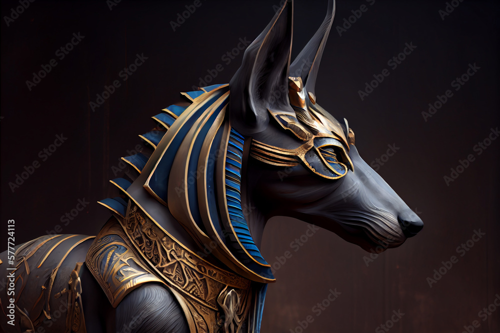 Beautiful photo Egyptian God Anubis background. Generative AI ...