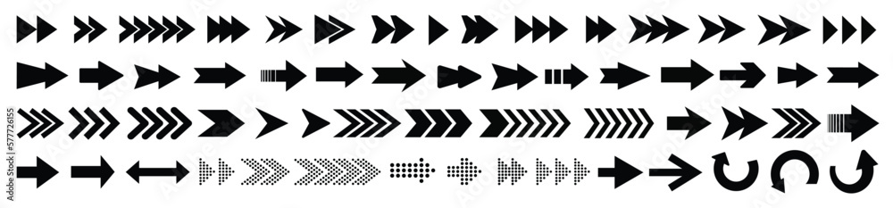 Arrow icon set. Arrows. Arrow vector collection. Arrow. Direction ...