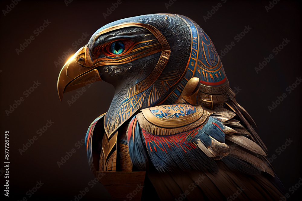 Beautiful abstract Egyptian God Osiris background. Generative AI ...