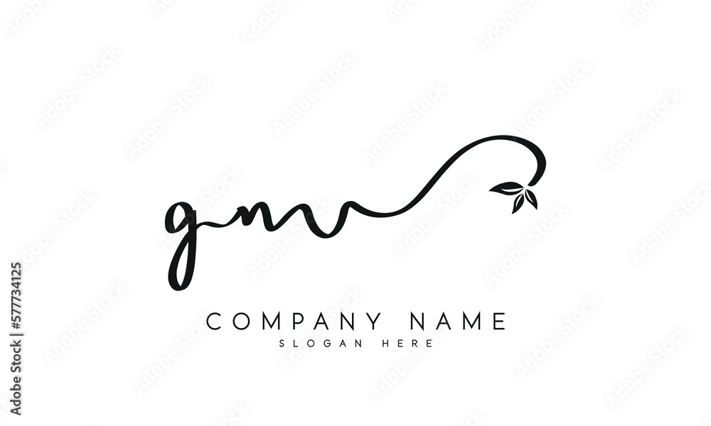 Handwriting letter gm logo design on white background. Stock Vector ...