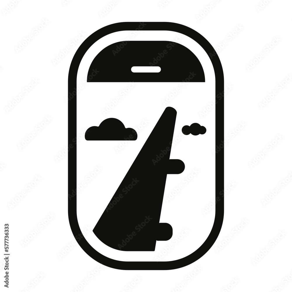 Airplane window vector icon Stock Vector | Adobe Stock