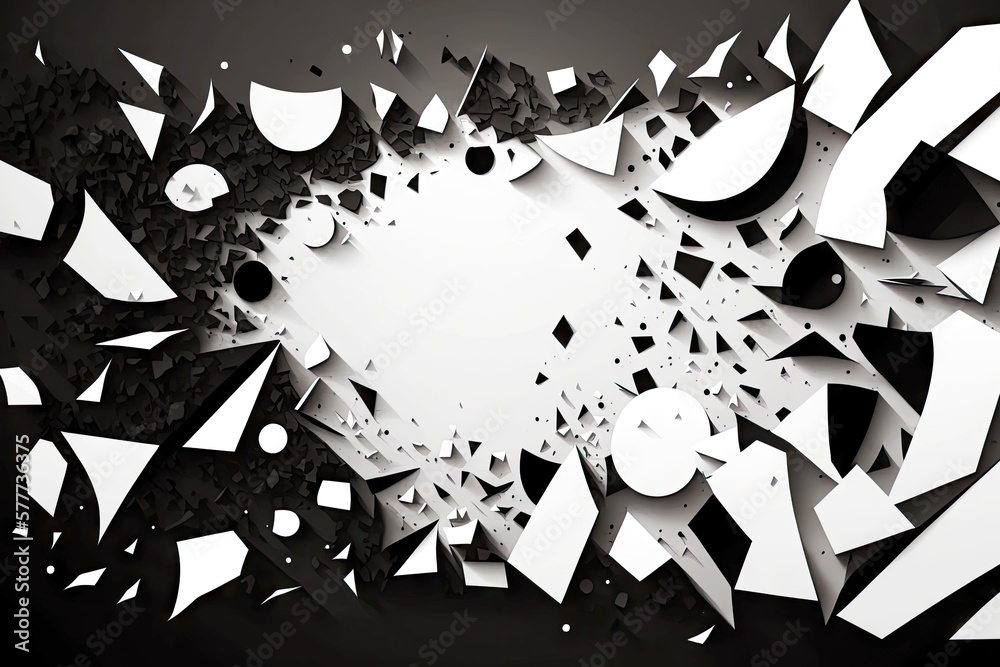 abstract background of splinters with black edges and white spots art ...