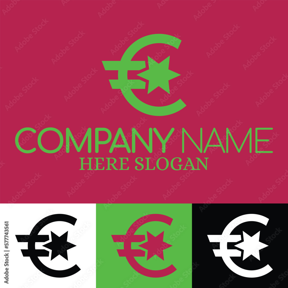 EUROSTAR symbol Icon pictorial mark logo design. Creative clean and ...