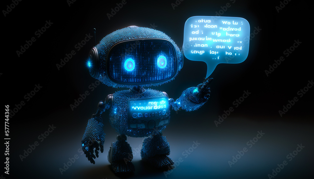 Robotic ai,chat bot.futuristic technology or machine learning data ...
