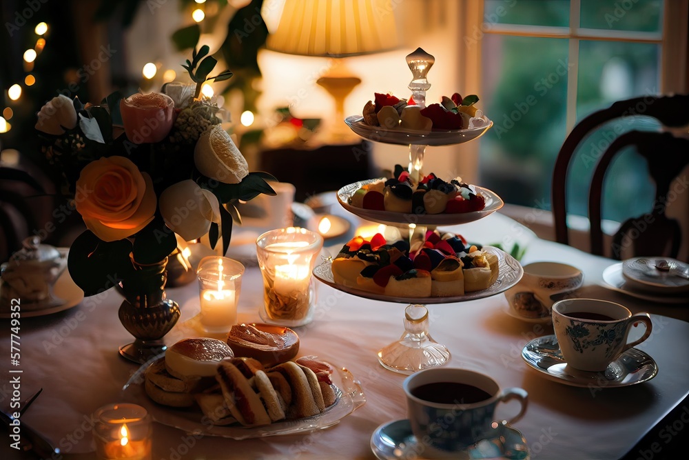 afternoon tea sandwich sweet. Afternoon tea with mini brioche canapes ...