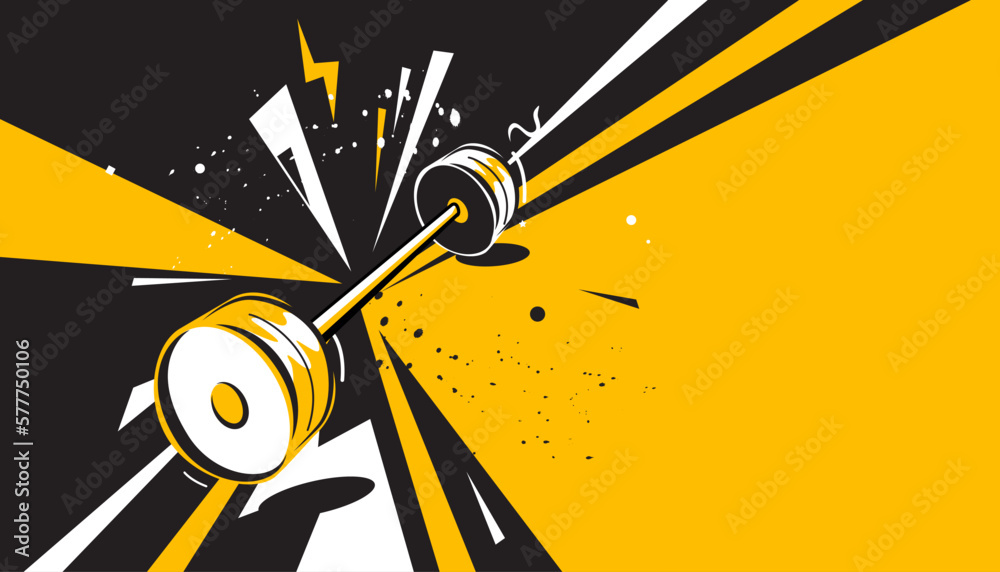 Weight lifting abstract background design. Vector illustration of ...