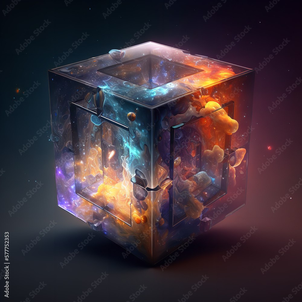 galactic cube Stock Illustration | Adobe Stock