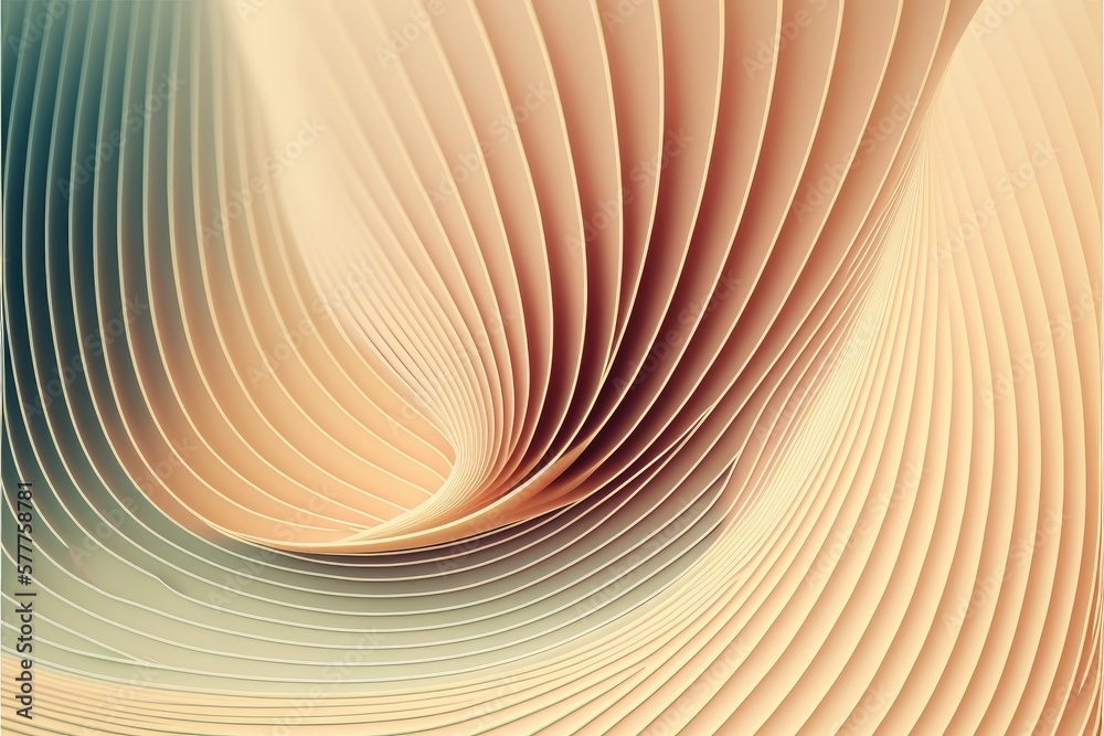 Abstract art of overlapped curve line in pastel color pattern. Concept ...