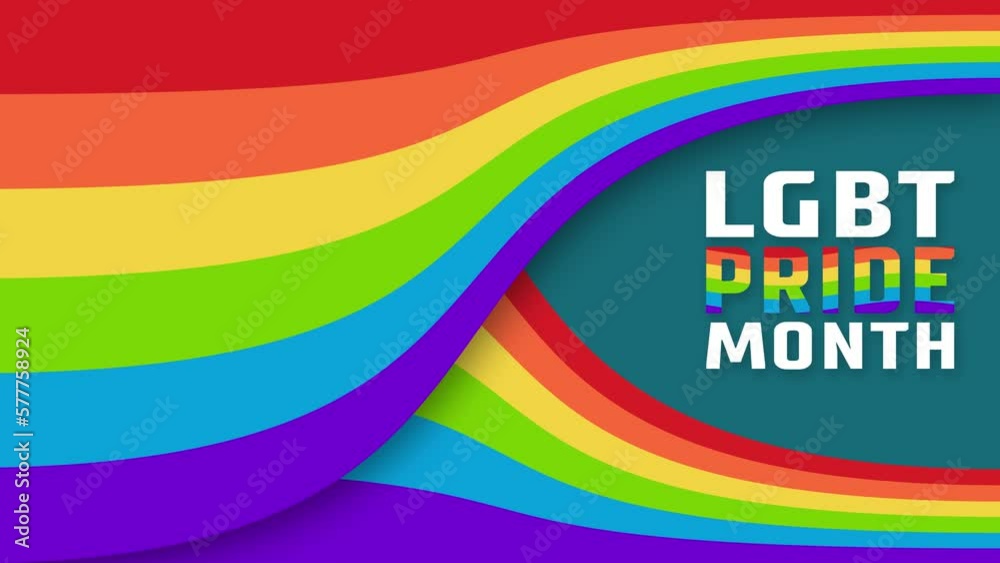 Banner dedicated to LGBT PRIDE month. The curtain on the LGBTQ rainbow ...