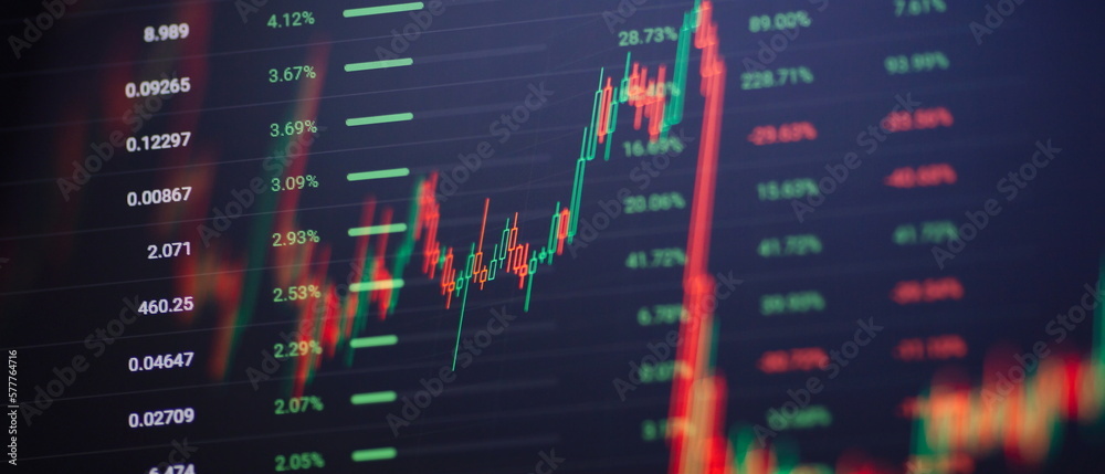 Analyzing investment statistics and indicators on dashboard for trading ...