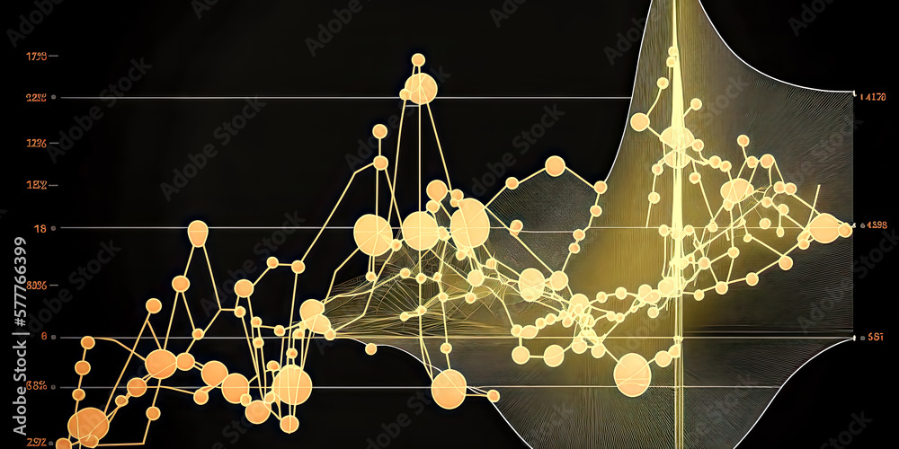 A captivating graph appears, its yellow hue radiating against a ...