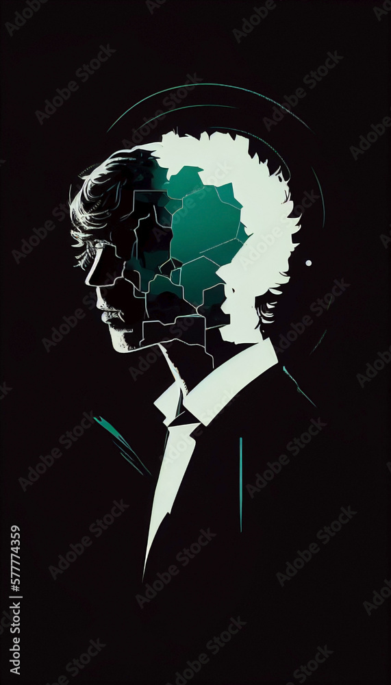 Brain Awareness And Mental Health Concept Abstract Brain Cognitions Background Unrecognizable