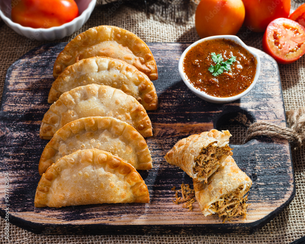 Pastelitos de pollo Stock Photo | Adobe Stock