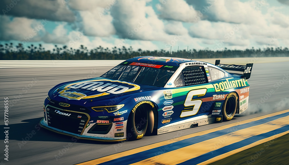 NASCAR, Motorsports, Generative AI, Illustration Stock Illustration ...