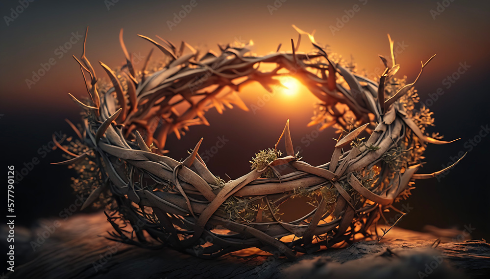Jesus Christ crown of thorns. Passion of Christ. Christian theology ...