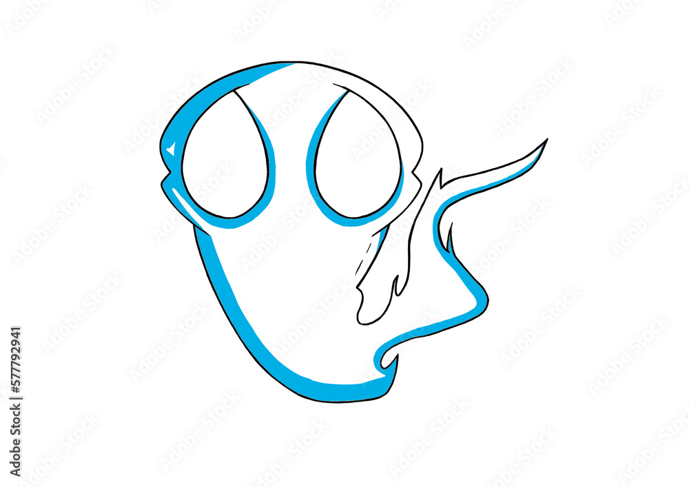 Cartoon drawing of unique characters for coloring Stock Illustration ...