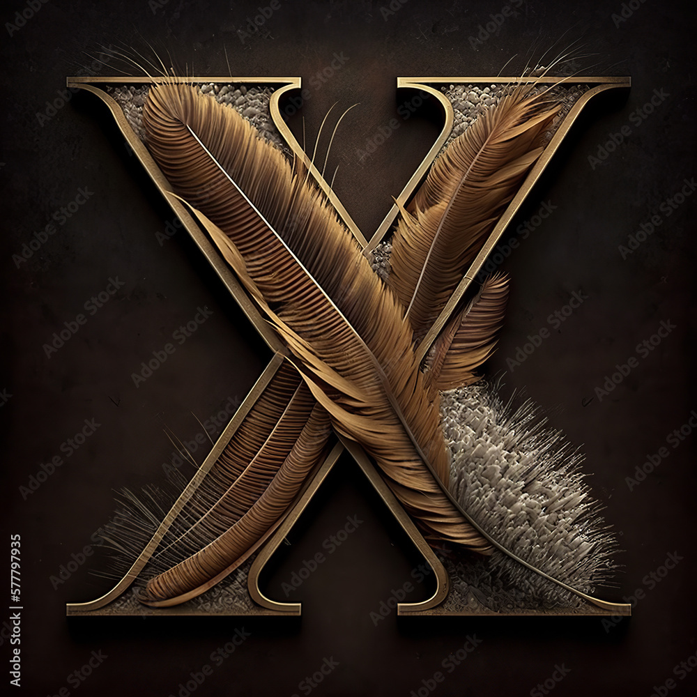 Ilustrace „ feather, letter, alphabet, pen, quill, bird, ink, vector ...
