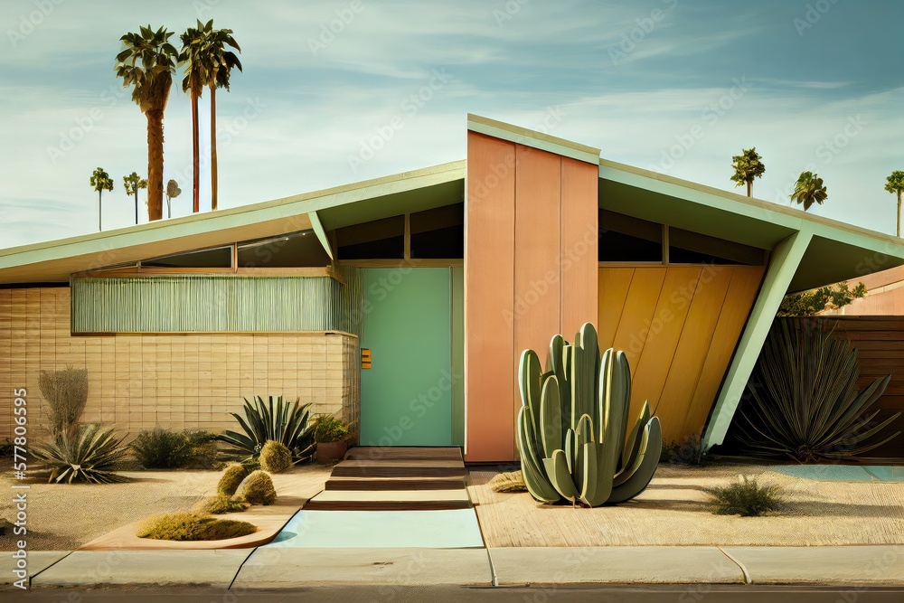 Iconic mid-century modern architecture, cozy and beautiful family house ...