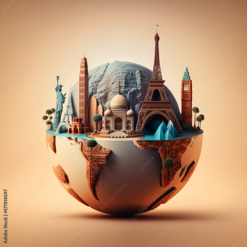 a little planet illustration of Earth surrounded by different known ...