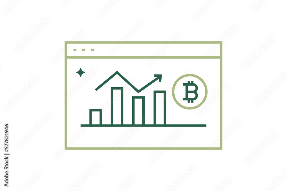 Isolated Minimalistic bitcoin vector illustration in flat style design ...