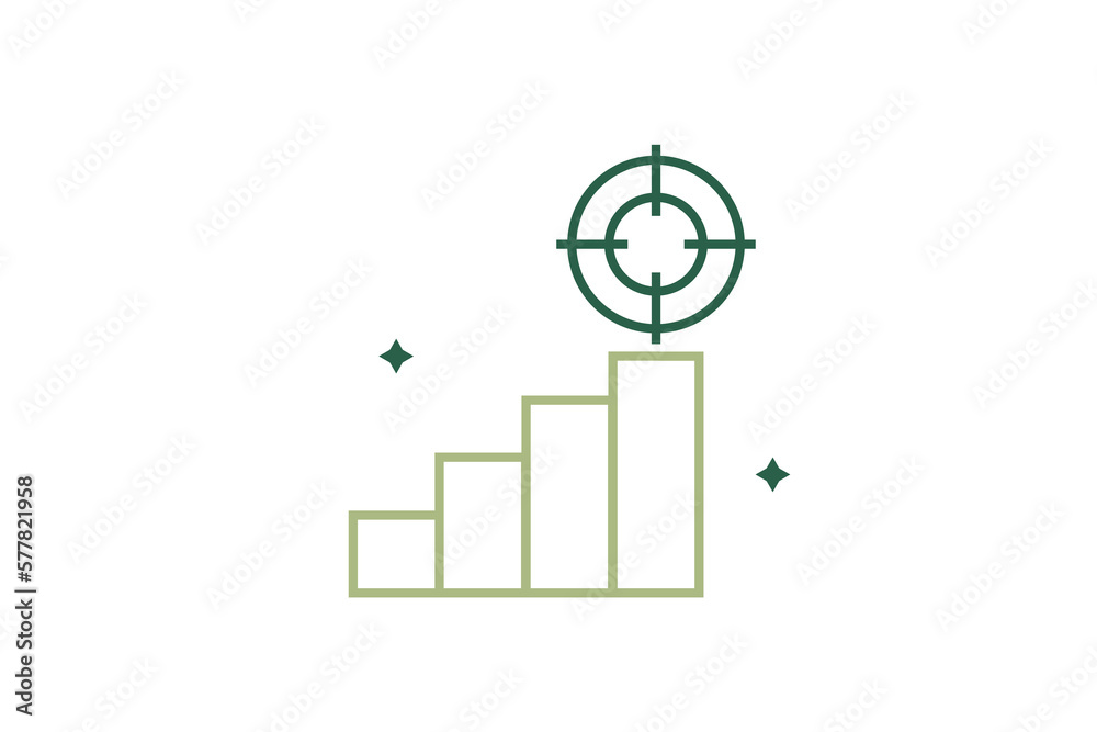 Isolated Minimalistic success vector illustration in flat style design ...