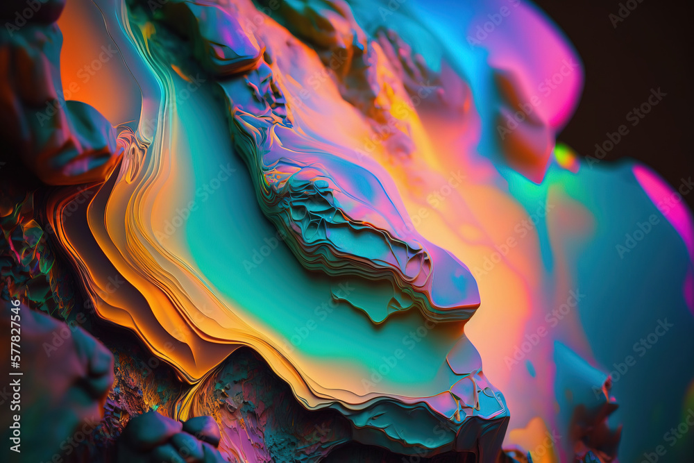 Abstract trendy rainbow holographic background. Iridescent colorful ...