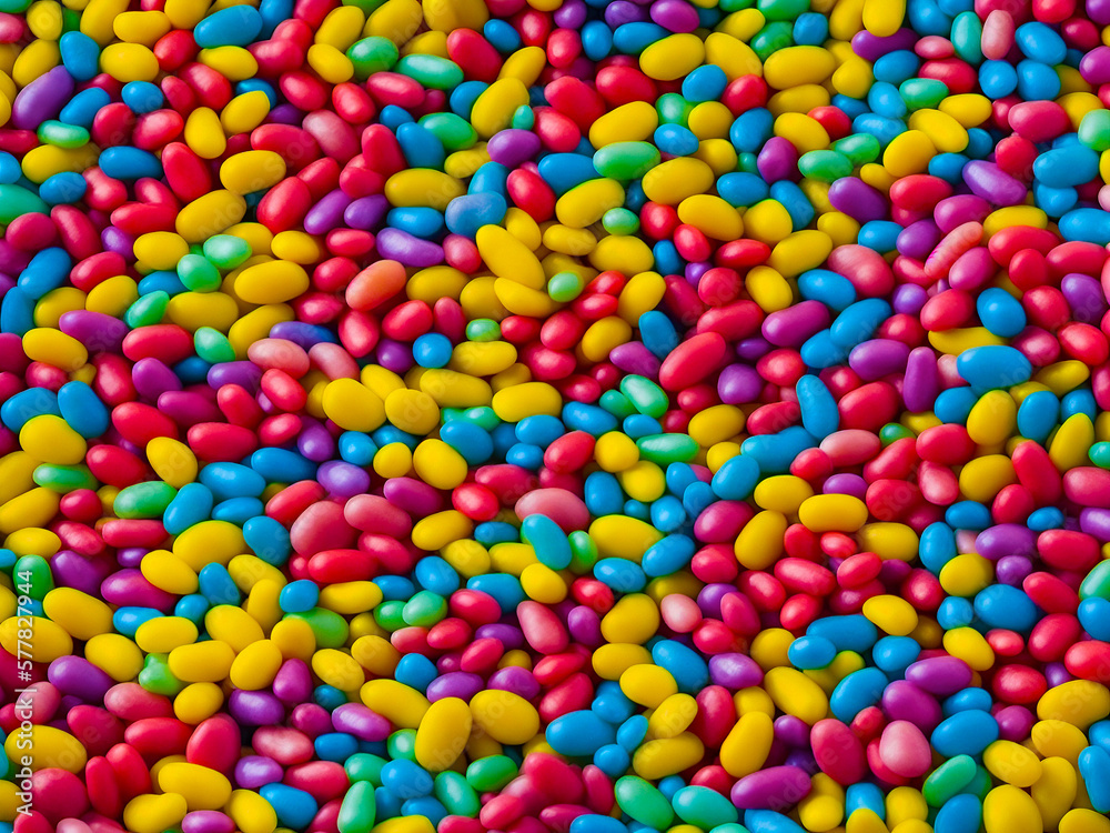 colorful jelly beans real candy background texture for birthday party ...