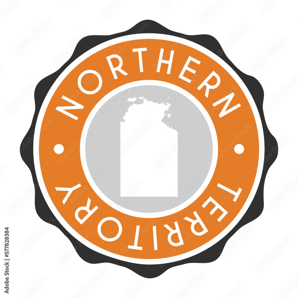 Northern Territory, Australia Badge Map Vector Seal Vector Sign ...