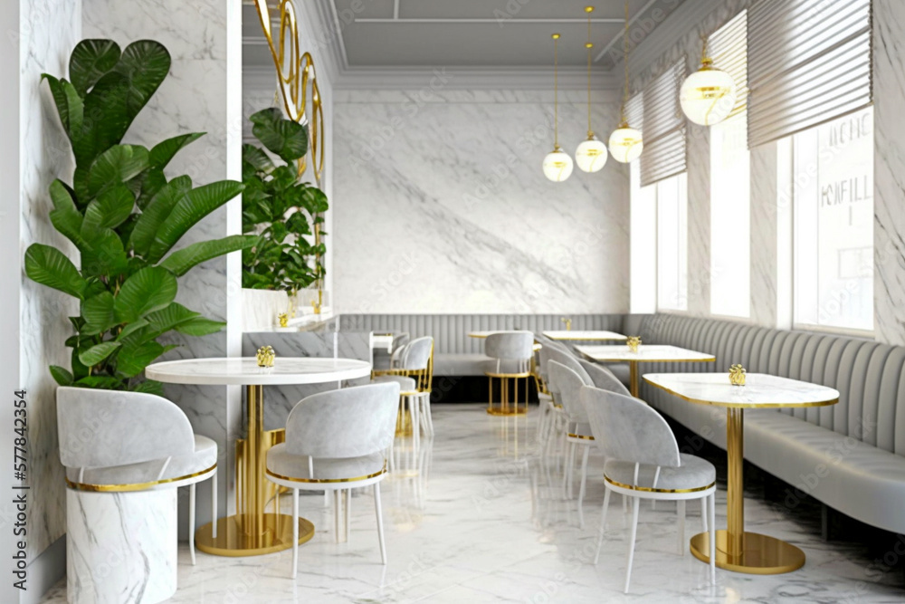 Modern classic interior design of the restaurant, birthday background ...