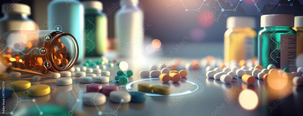 different bills and bottles for pharmaceutical and healthcare ...