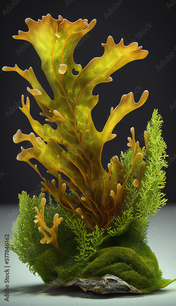 sea moss algae in water diorama Stock Illustration | Adobe Stock