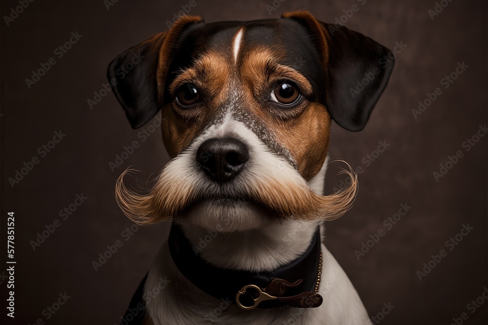 Humanazied dog with mustache in imperial style. Created with Generative ...