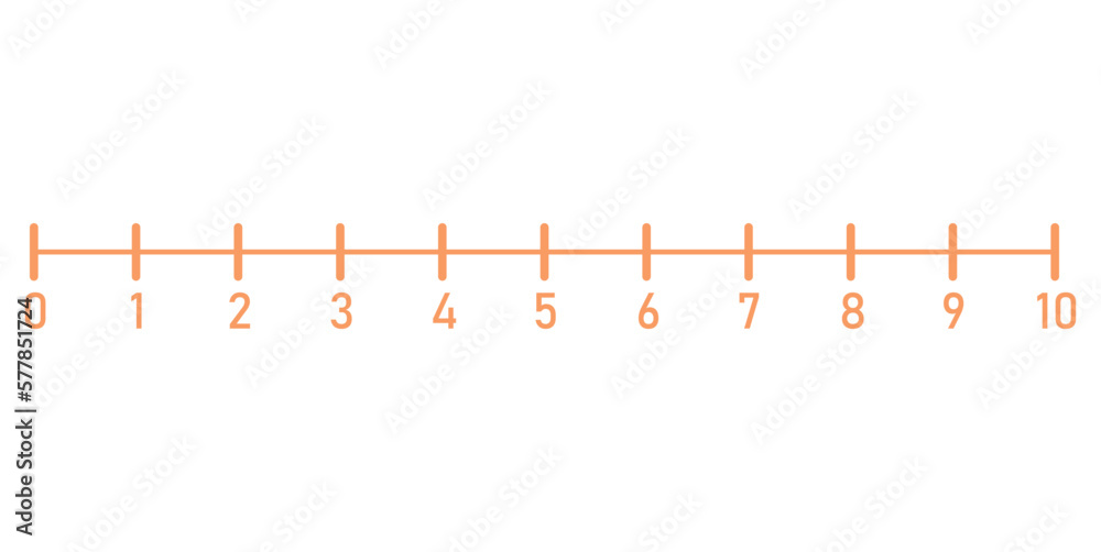 Number line 1-10 for preschool kids. Counting numbers. Teaching ...