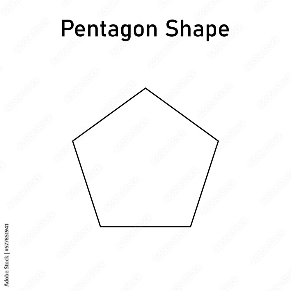 2d geometric shape of pentagon. Polygon pentagon shape in mathematics ...