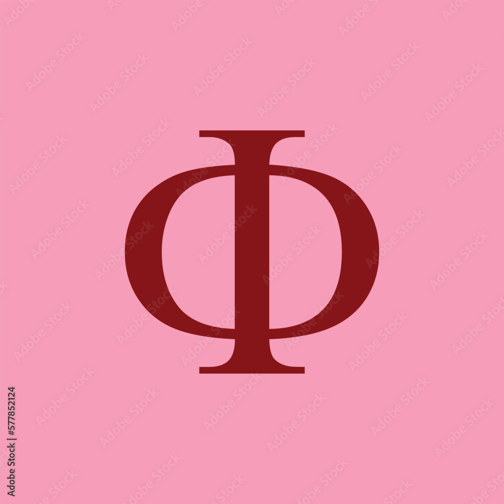 Phi symbol icon. greek alphabet letter. Stock Vector | Adobe Stock