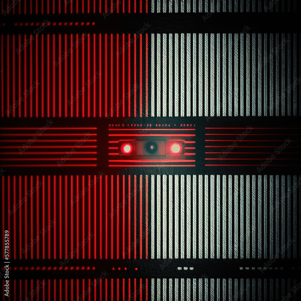 Retro CCTV or VHS video white noise background texture with red ...