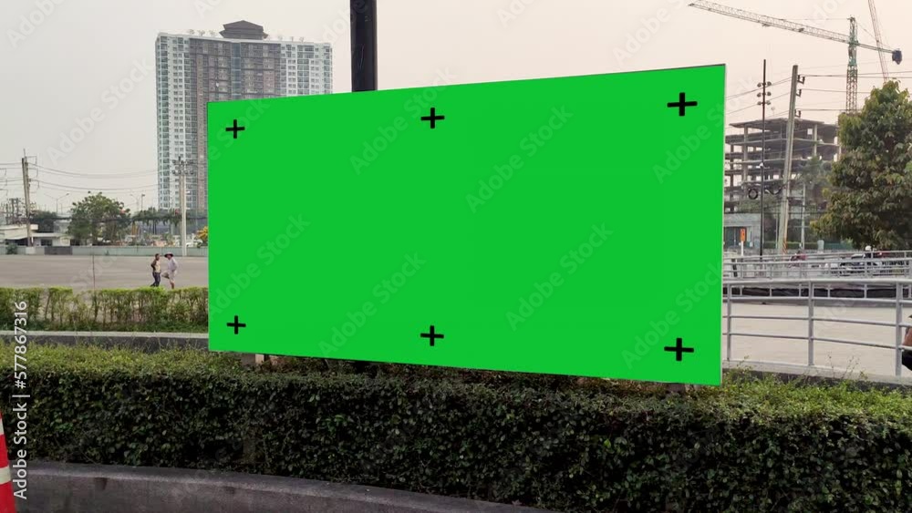 Green screen Advertising billboard for product display, Chroma key ...
