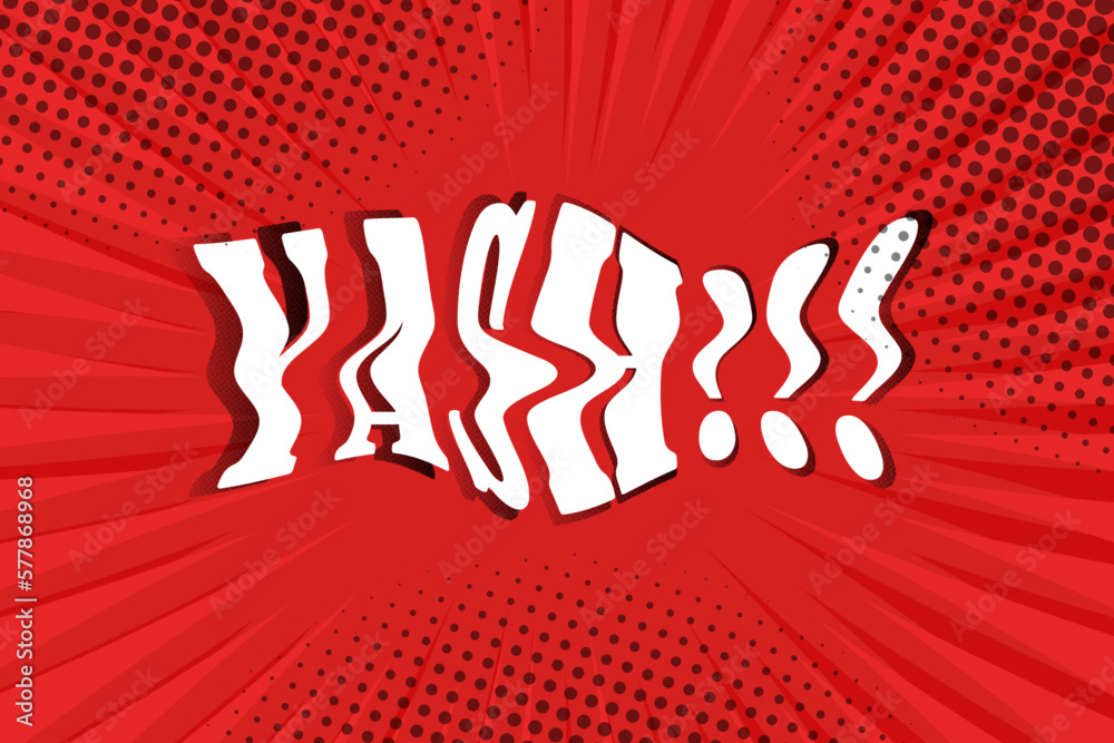 Yash text effect in red comic background Stock Vector | Adobe Stock