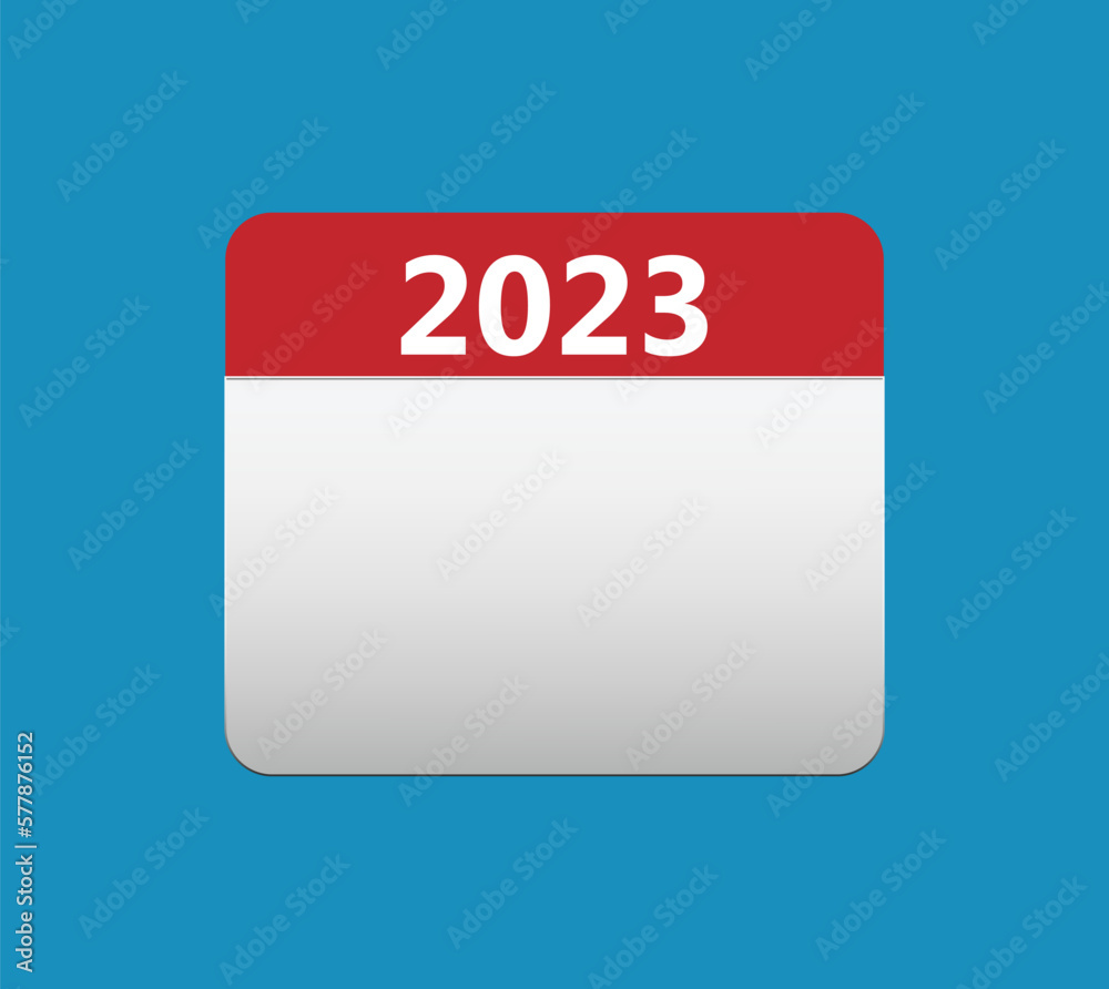 2023 calendar icon. 2023 calendar Date Month icon. Isolated on blue ...