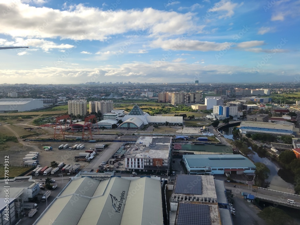 Manila Skyline, as seen above (aircraft shot) - Manila, Philippines ...