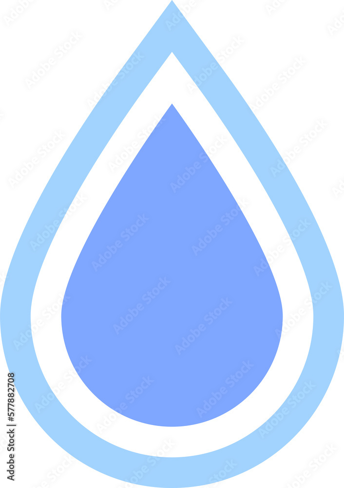 Water drop icon, transparent background, PNG illustration Stock ...