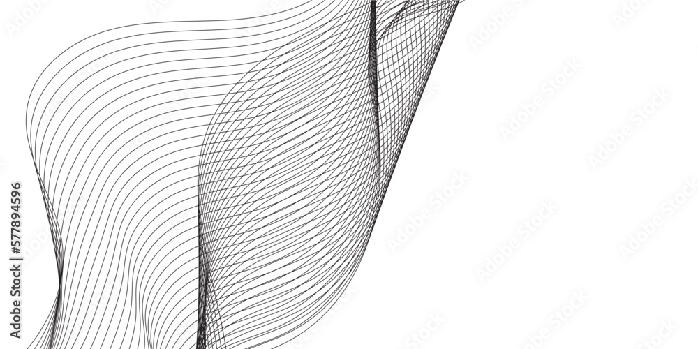 Abstract wave blend lines on transparent background. Design for banner ...