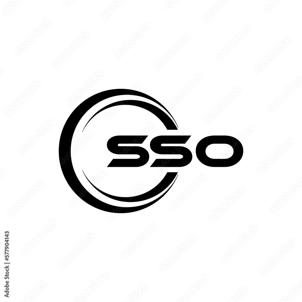 SSO letter logo design with white background in illustrator, cube logo ...