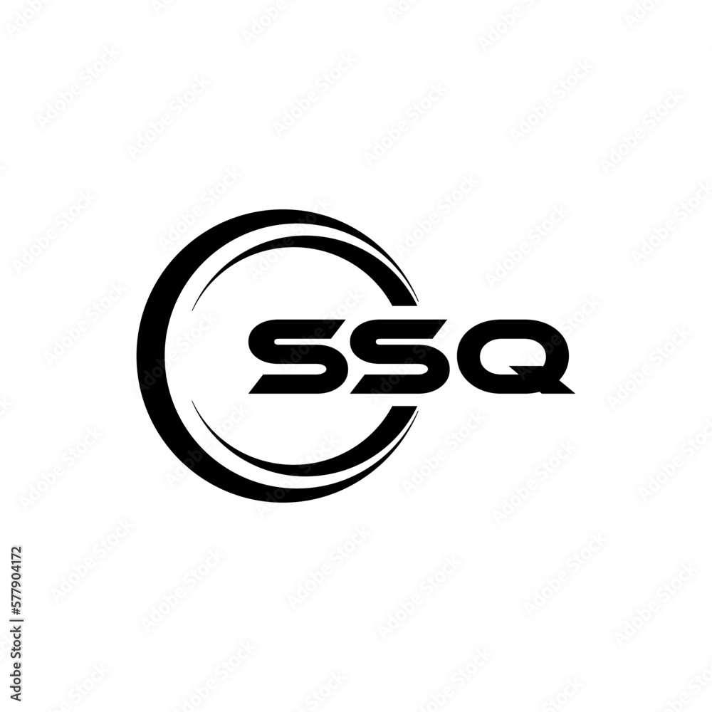 SSQ letter logo design with white background in illustrator, cube logo ...