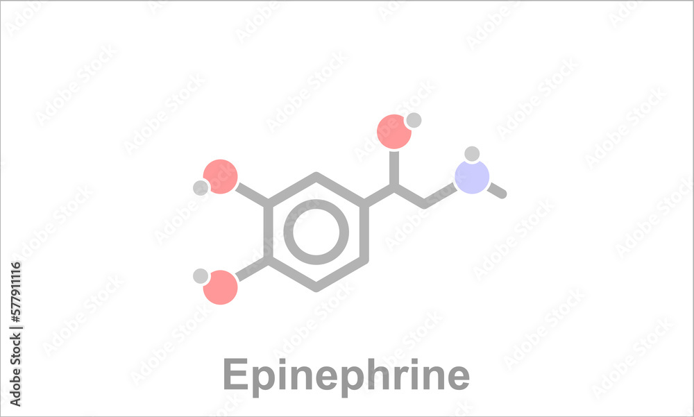Poster Simplified formula icon of epinephrine – Wall Art | UkPosters