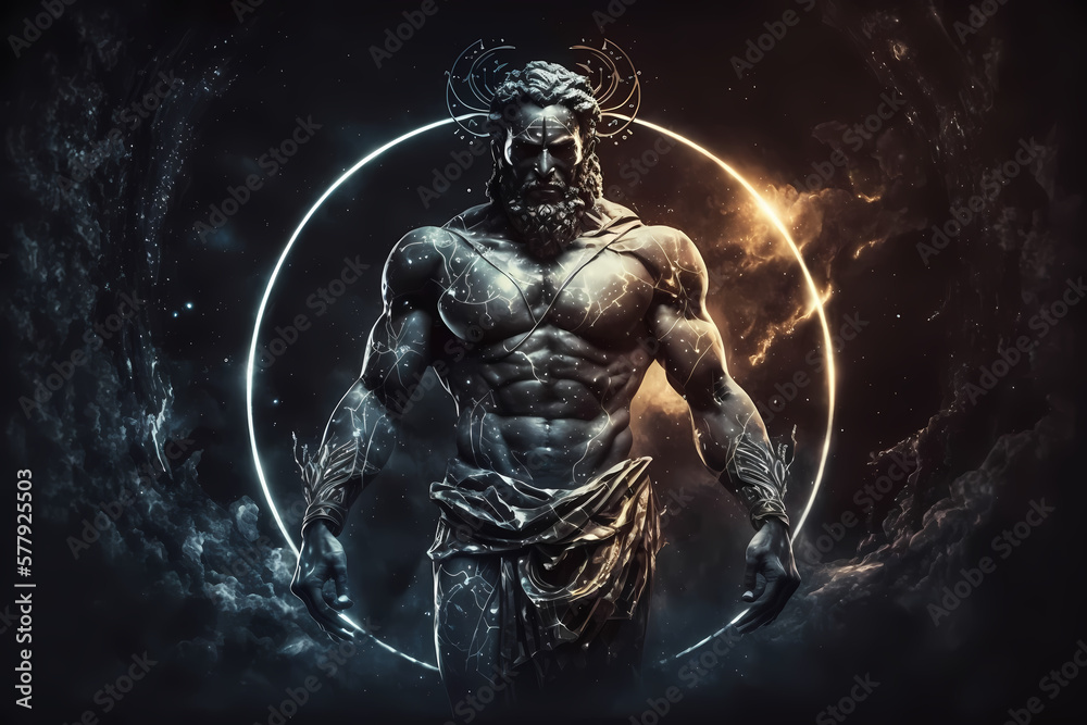 The primordial darkness embodying the Greek god, Erebus in ancient ...