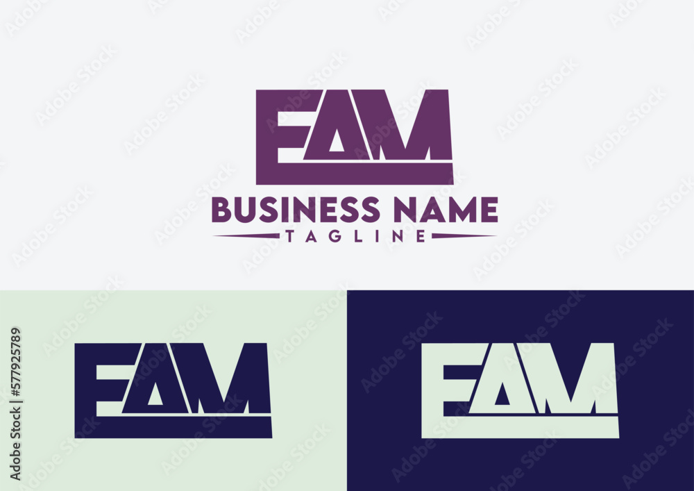 Letter EAM logo design, EAM letter logo Stock Vector | Adobe Stock