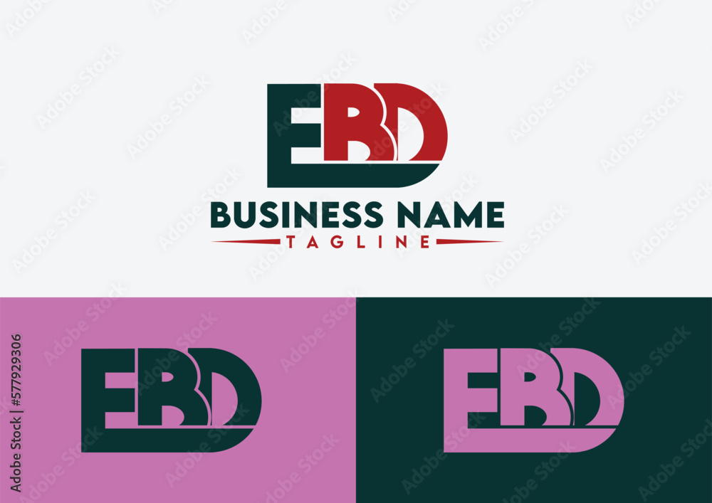 Letter EBD logo design, EBD letter logo Stock Vector | Adobe Stock